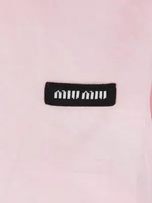 Miu Miu Poplin Shirt With Contrast Collar
