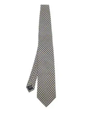 Dunhill Floral Pattern Silk Neck Tie - Neutrals