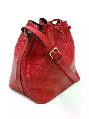 LOUIS VUITTON Petit Noe Leather Bucket Bag - Red