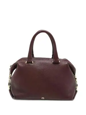 AIGNER Leather Tote Bag - Red