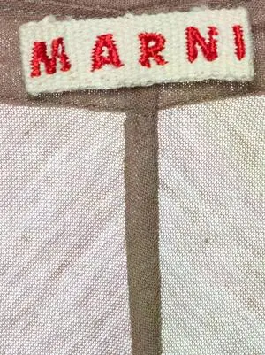 Marni Embellished Sheer V-neck T-shirt