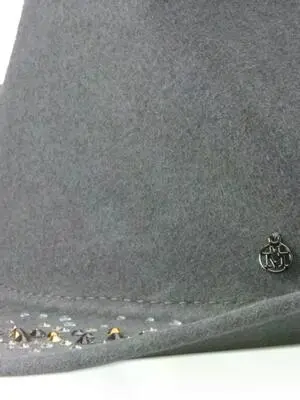 MAISON MICHEL Logo Plaque Hat - Grey