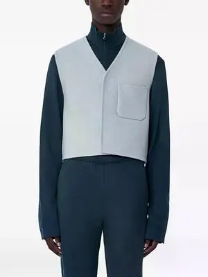 RIER Patch-pocket V-neck Gilet - Grey