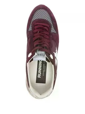 GOLDEN GOOSE Printed Star Motif Lace-up Sneakers - Red