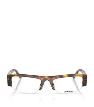 Miu Miu Acetate Vedette Rectangular Sunglasses - Brown
