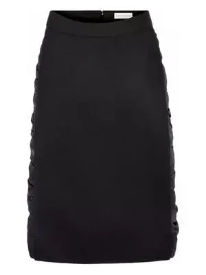 Nina Ricci Ruched Wool Midi Skirt