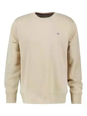 Gant Logo-embroidered Crew Neck Sweatshirt - Neutrals
