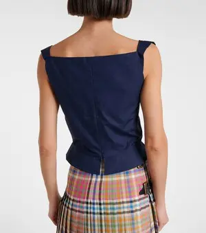 VIVIENNE WESTWOOD Cotton Bustier Top - Blue