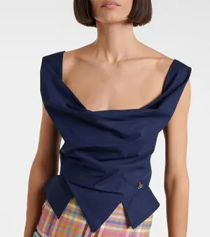 VIVIENNE WESTWOOD Cotton Bustier Top - Blue