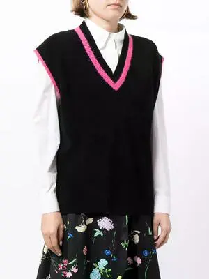 ONEFIFTEEN Contrast-border Knitted Vest