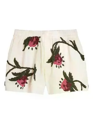 S.S.DALEY Embellished Floral Shorts - Neutrals