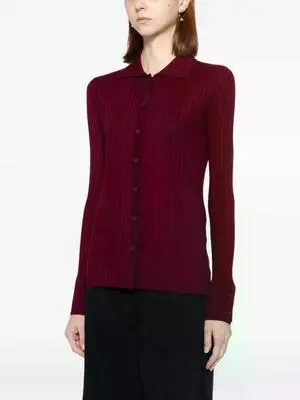 LISA YANG Aria Collared Cardigan - Red