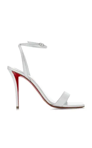 CHRISTIAN LOUBOUTIN Miss Z 100mm Leather Sandals - Silver