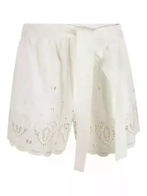 Stella McCartney Heart-embroidered Scalloped Hem Shorts