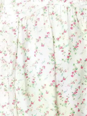 Philosophy Di Lorenzo Serafini Floral Print V-neck Silk Dress