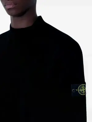 Stone Island Signature Patch Mock Neck Sweater