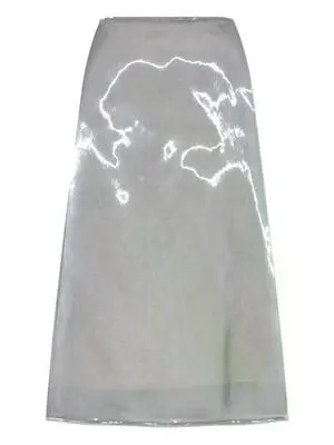 Fabiana Filippi Metallic Effect A-line Midi Skirt