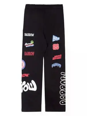BARROW Logo Print Track Pants - Black