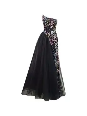 GEMY MAALOUF Embellished Asymmetrical Gown