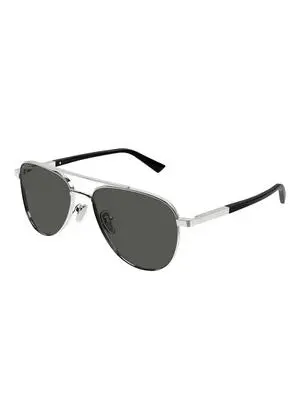 Gucci Pilot-Frame Sunglasses Silver