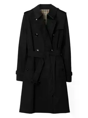 Burberry The Kensington Heritage Trench Coat - Black