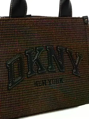 Dkny Check Appliqué Tote Bag