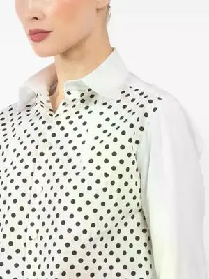 SHIRO SAKAI Polka-dot Panelled Shirt