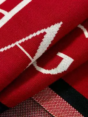 Armani Exchange Stripes-detail Scarf - Red