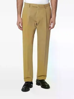 SANTANIELLO Tailored Pleated Trousers - Neutrals