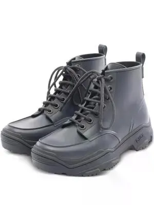 Dior Lace-up Combat Boots - Black