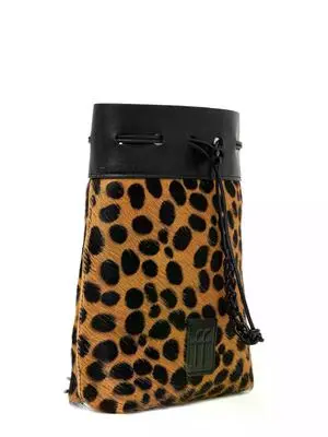 FORTE_FORTE Animal Print Drawstring Bucket Bag