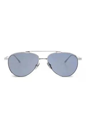 LEISURE SOCIETY Lucienne Pilot-frame Sunglasses - Silver