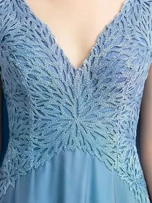GEMY MAALOUF Beaded Corset Cape Gown