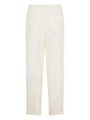 Peserico Cuffed Cotton Blend Trousers