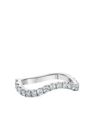 GRAZIELA 18k White Gold Diamond Band Ring - Silver