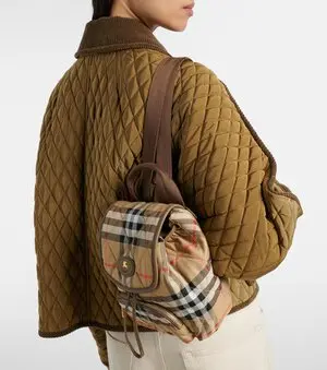 Burberry Mini Check Backpack - Beige