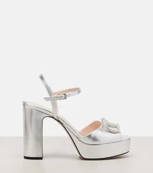 Valentino Garavani Vlogo Crystal-embellished Platform Sandals