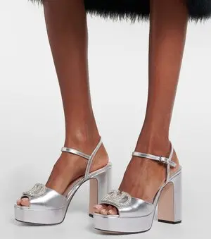 Valentino Garavani Vlogo Crystal-embellished Platform Sandals