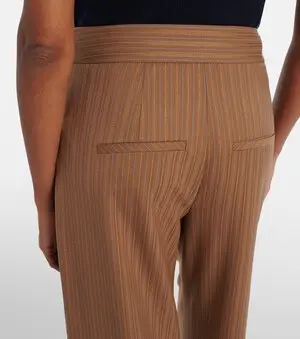 Veronica Beard Rimini Pinstripe Wide-leg Trousers