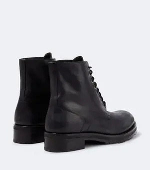 THE ROW Leather Combat Boots
