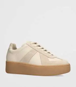 MAISON MARGIELA Leather And Suede Chunky Replica Sneakers - Beige