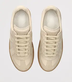 MAISON MARGIELA Leather And Suede Chunky Replica Sneakers - Beige