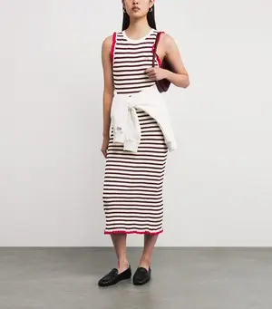 Claudie Pierlot Stripe Midi Knitted Dress