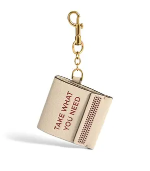 ANYA HINDMARCH Leather Match Book Charm - Grey