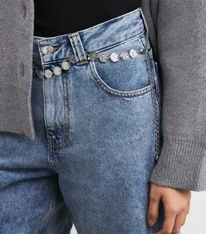Claudie Pierlot Logo Embossed Chain Belt - Silver
