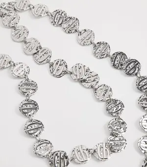 Claudie Pierlot Logo Embossed Chain Belt - Silver