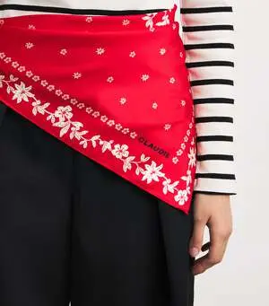 Claudie Pierlot Silk Printed Square Scarf