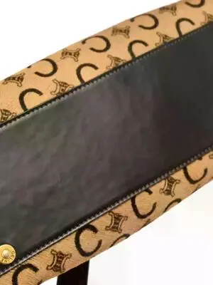 Celine 1990-2000s C Macadam Pony Hair Tote Bag