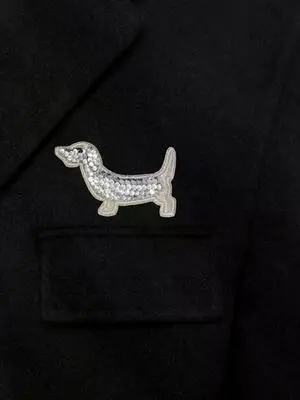 Thom Browne Crystal Embellished Hector Brooch