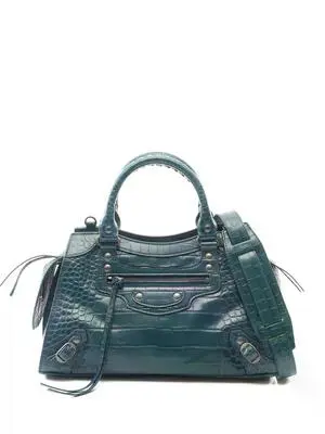 Balenciaga Neo Classic Embossed Tote Bag - Blue